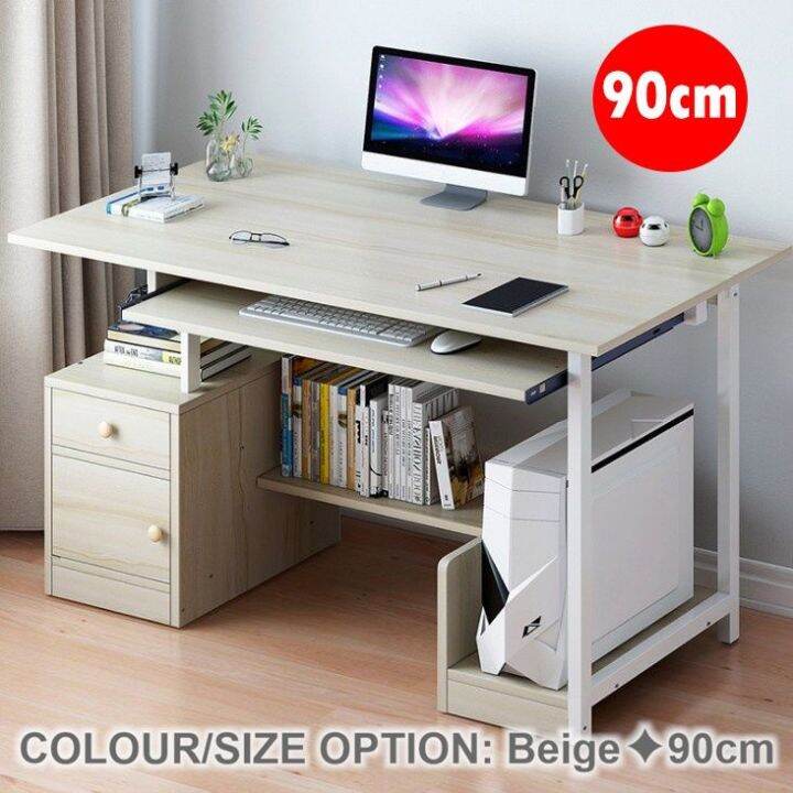 110cm/120cm Study Deck Writing Desk Office Table With Drawer Student ...