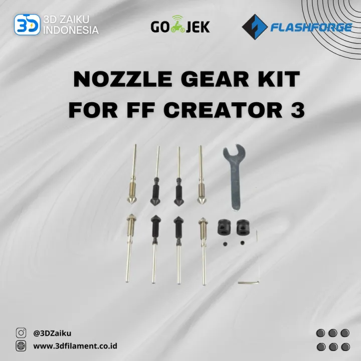 Original Flashforge Creator 3 Nozzle and Gear Complete Kit | Lazada ...