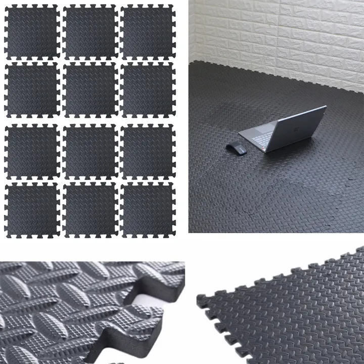 12PC Gym Flooring Mats Puzzle Exercise Mats EVA Foam Interlocking Tiles ...