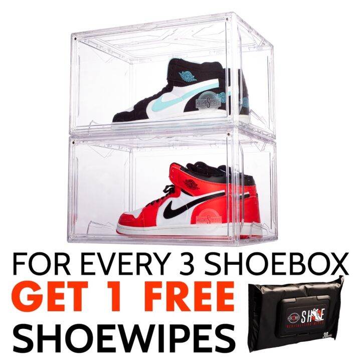 e-Electron Magnetic Clear Stackable Shoebox Side Drop MS-02 | Lazada PH