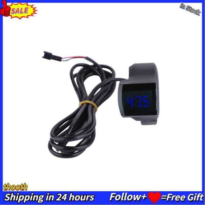 ♛Thooth Electric Bike Scooter Digital LED Voltmeter Voltage Display ...