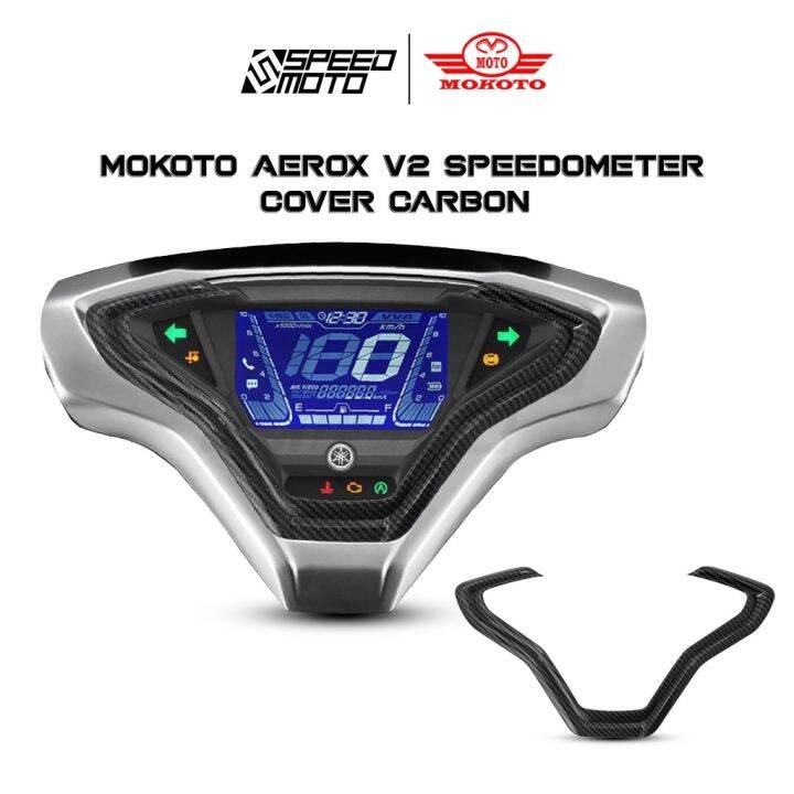 【COD】t3ch195 AEROX V2 SPEEDOMETER GAUGE COVER CARBON / MATTE BLACK ...