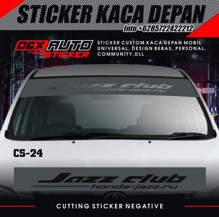 Sticker KACA DEPAN MOBIL STIKER UNIVERSAL (24) | Lazada Indonesia