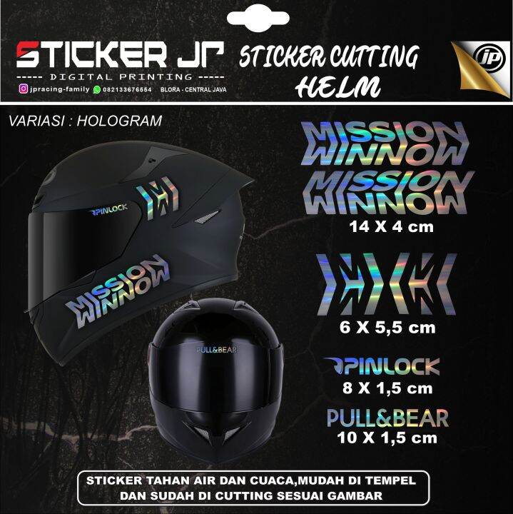 Cutting Sticker Stiker Helm Full Face Variasi PINKLOCK MISSION | Lazada ...