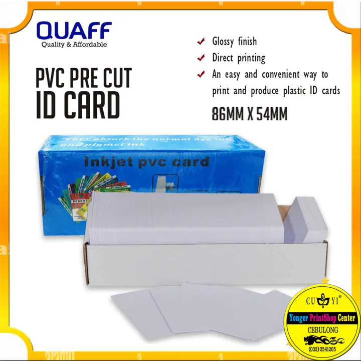 50pcs. QUAFF PVC PRE-CUT FOR ID - CEBULONG CUYI | Lazada PH