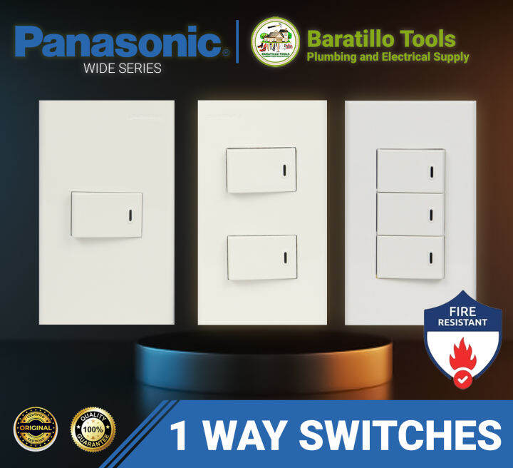 Original Panasonic Wide Series 1 Way Switch - 1, 2, 3 Gang | Lazada PH