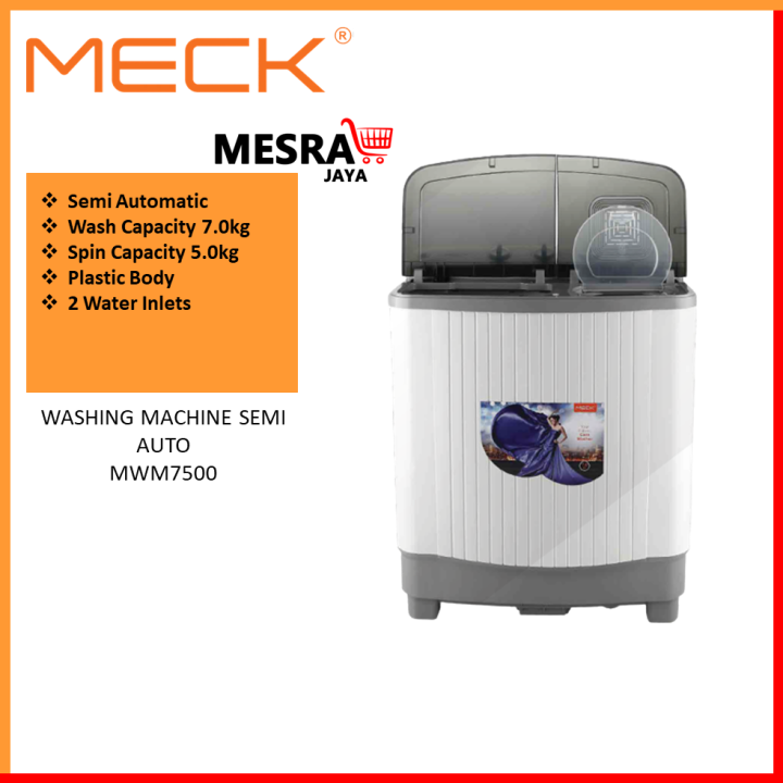 Meck Semi Auto Washing Machine 7KG - MWM7500 | Lazada