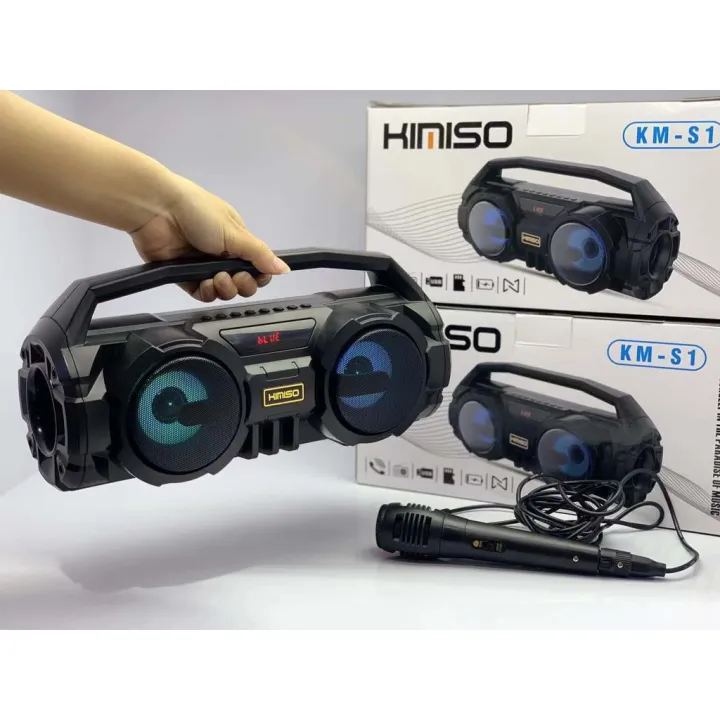 KiMiSO Karaoke Portable Wireless Bluetooth Speaker KM-S1 with mic ...