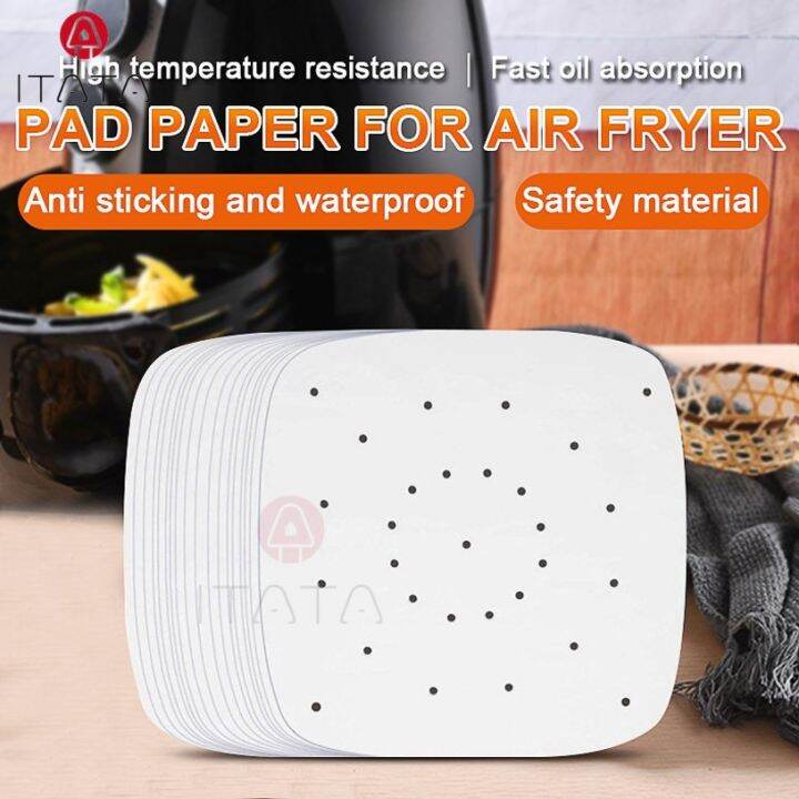 *READY STOCK* 100 Pcs Air Fryer Paper Sheet Liner Non-Stick Food Grade ...