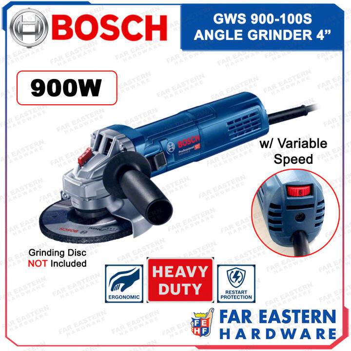 BOSCH GWS 900-100S Angle Grinder 4" 900W w/ Variable Speed FAR EASTERN ...