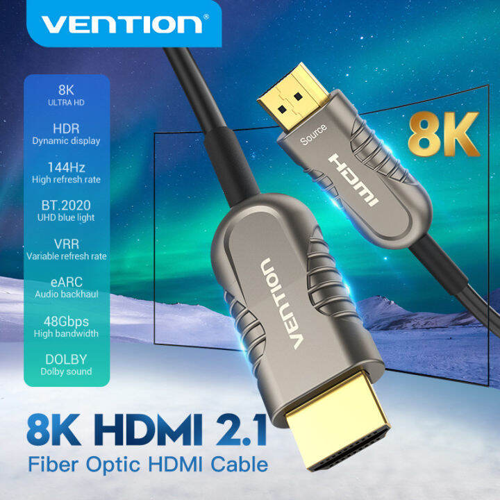 【COD】Vention 8K HDMI 2.1 Cable 120Hz 48Gbps Fiber Optic HDMI Cable ...