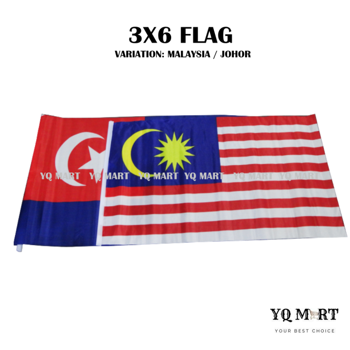 3X6 Malaysia Flag Johor Flag Bendera Malaysia Bendera Johor | Lazada