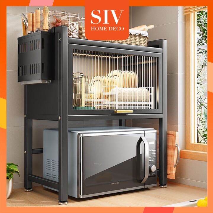 Original Goods Siv 1/2 Tier Adjustable Microwave Rack Oven Shelf ...