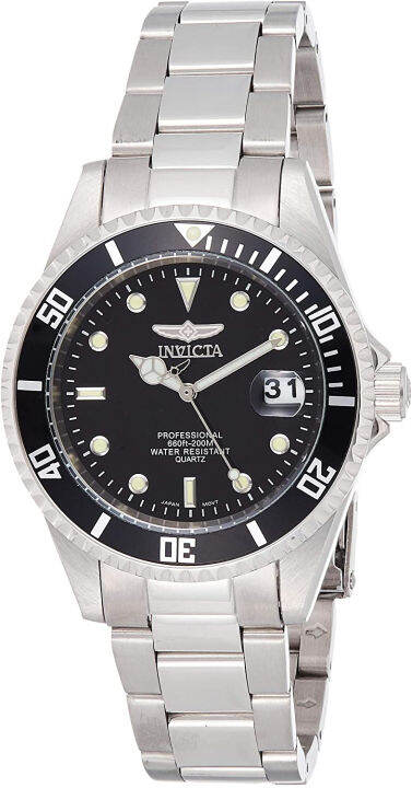 Invicta Men's 8932OB Pro Diver Analog Quartz Silver; Dial color - Black ...