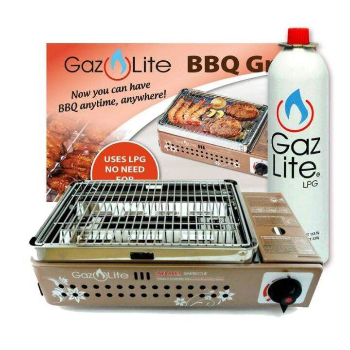 GAZ LITE LPG BBQ Grill + 1 Gaz Lite 230g LPG Cylinders | Lazada PH