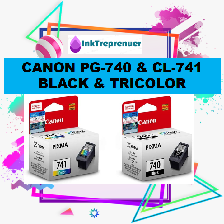 Canon PG-740 and Cl-741 Black & Color Original Ink Cartridge | Lazada PH