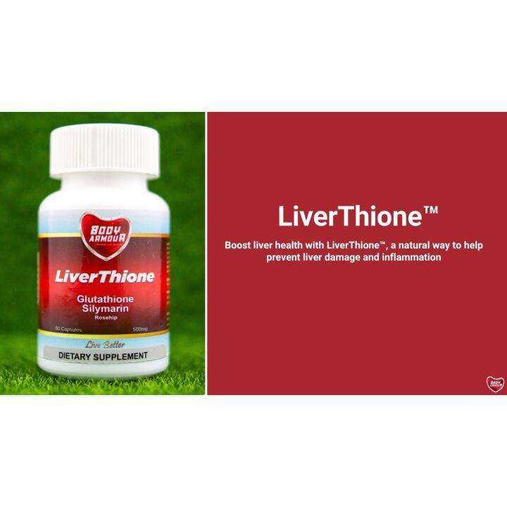 Body Armour LiverThione 60 Capsules (500mg) Liver Booster 2 in 1 Liver ...