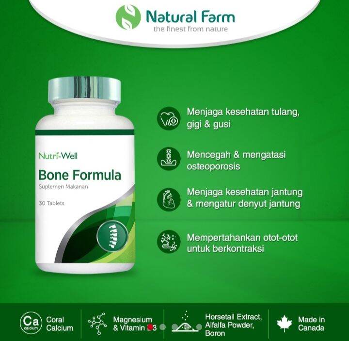 NUTRIWELL NUTRI WELL BONE FORMULA OSTEOPOROSIS TULANG GIGI GUSI 30 ...