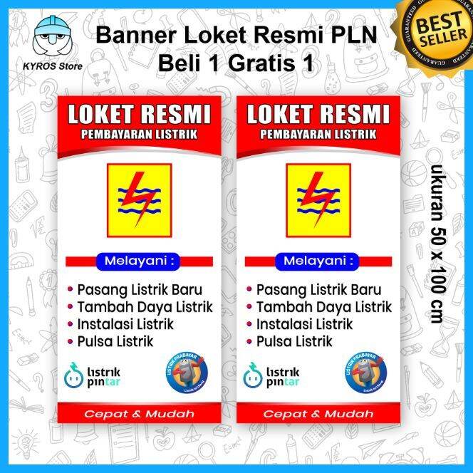 BANNER PLN / BANNER TOKEN LISTRIK / BACKDROP PLN | Lazada Indonesia