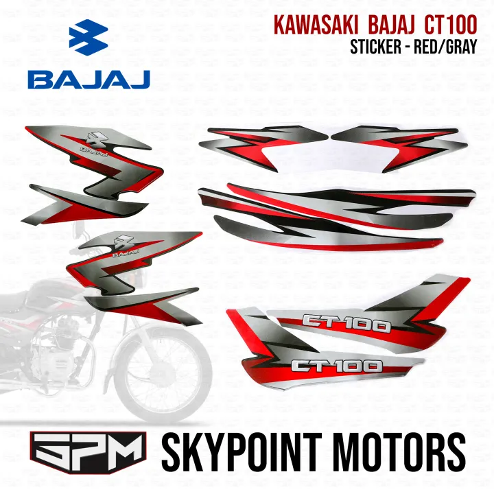 DECALS FOR KAWASAKI BAJAJ CT100 (9710-020) | Lazada PH
