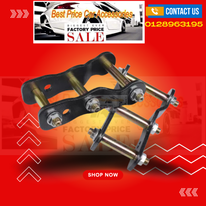 Rear Extended Lift Up Greasable Shackle 2 inch Hilux Sr116 / Vigo ...