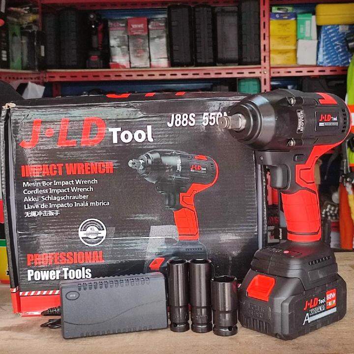 Mesin Impact wrench Cordless JLD JUMBO torsi 550 NM Mesin Impact Wrench ...