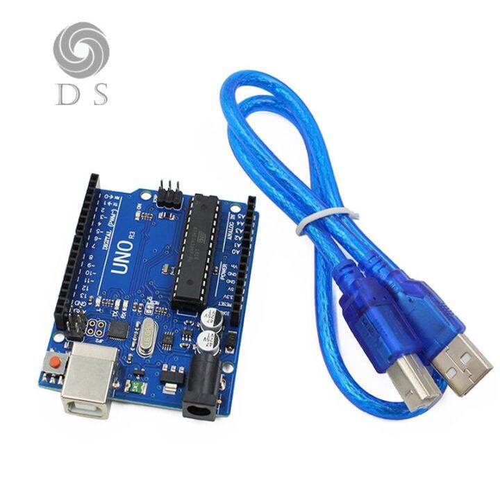d - s arduino uno r 3 บอร์ดพร้อมสาย usb ของแท้ atmega328 | Lazada.co.th