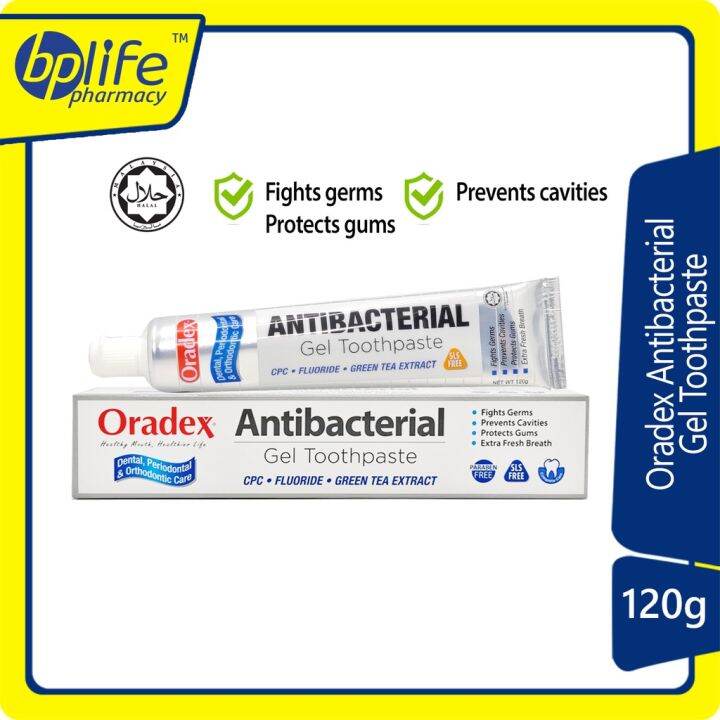 Oradex Antibacterial Gel Toothpaste 120g | Lazada