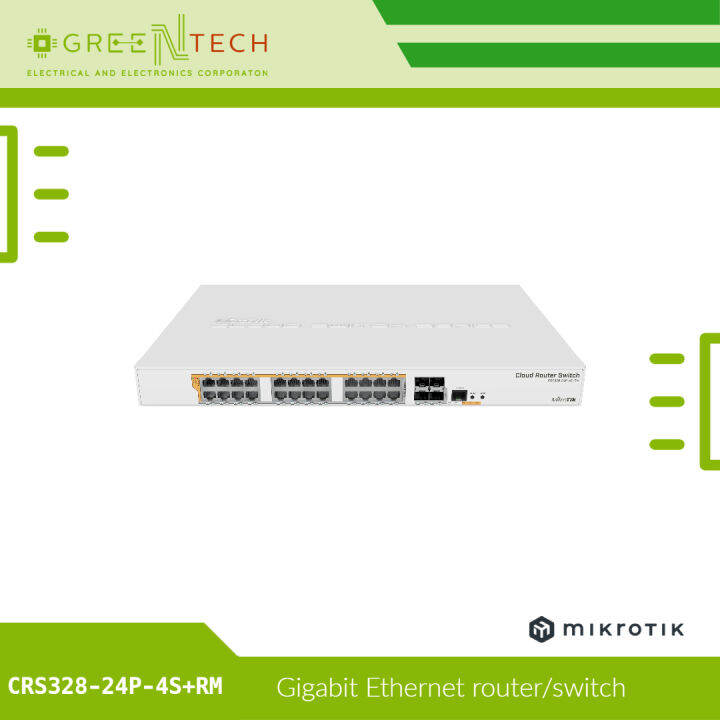 MikroTik CRS328-24P-4S+RM Gigabit Ethernet router/switch | Lazada PH