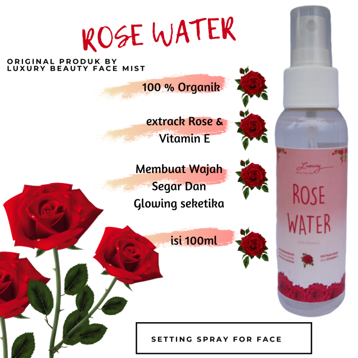 AIR MAWAR 100% ORGANIK - Rose Water/ Setting Spray/ Face Mist - 100ml ...