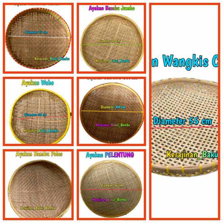Ayakan atau Saringan koleksi variasi aneka jenis ayakan bambu lengkap ...
