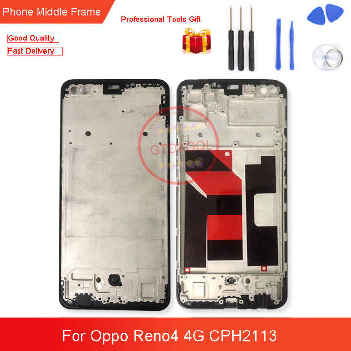 บอร์ด CPH2113สำหรับ Oppo Reno4 4G โครงหน้ากากกลางจอแอลซีดีรองรับการ ...
