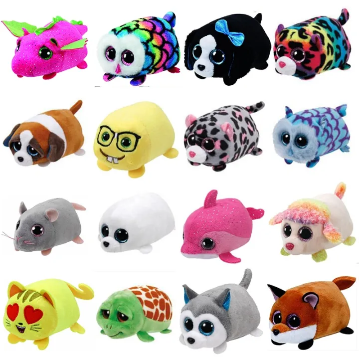 Ty Beanie Big Eyes Mini Dolls Screen Wipe Animal Plush Dolls Dinosaur ...