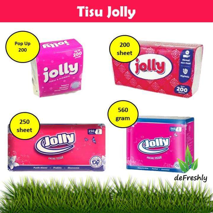 Tisu tissue Facial Tissu 2ply | Jolly 200 sheets - 250 sheets | Lazada ...