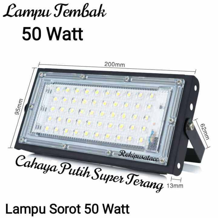 lampu tembak 50 watt Lampu sorot led cahaya Putih | Lazada Indonesia