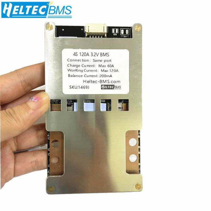 Heltec 12V BMS 4S 120A BMS 18650แผ่นป้องกัน Lifepo4ตัวบ่งชี้กระแสไฟสมดุล200Ma | Lazada.co.th
