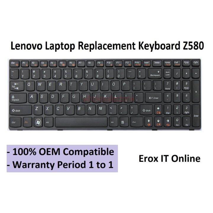 Replacement Lenovo IdeaPad G580 G580A G585 G585A Z580A Keyboard ...