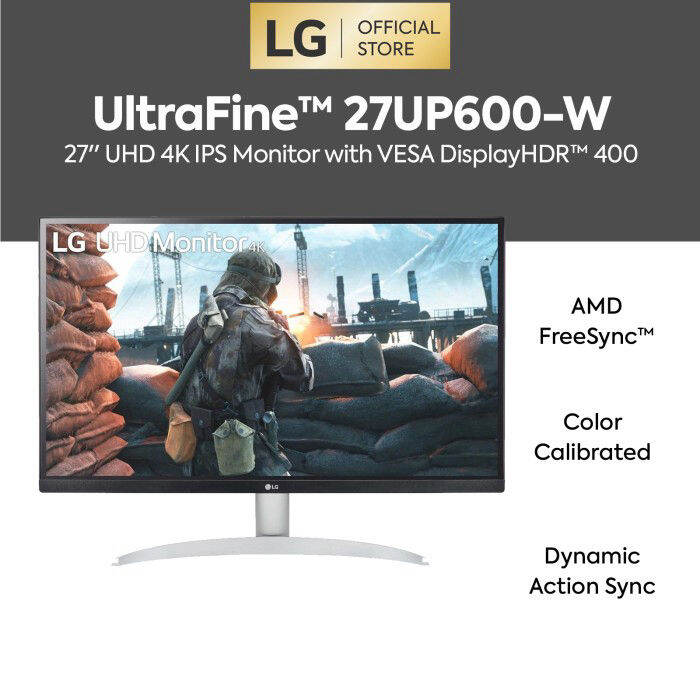 LG UltraFine™ 27UP600-W 27" UHD 4K IPS with VESA DisplayHDR™ 400 ...