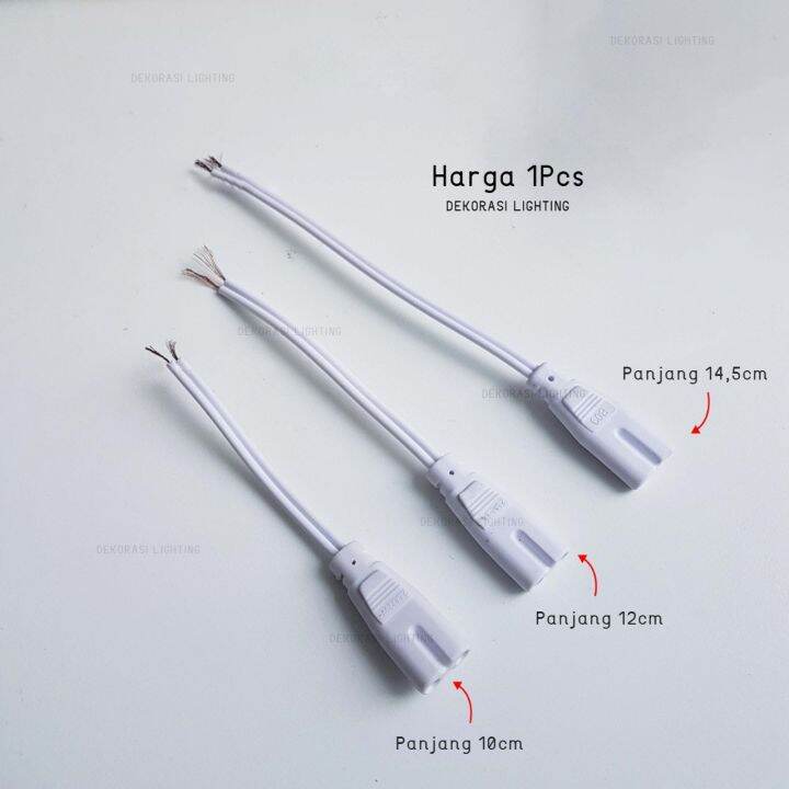soket / socket T5 neon fiting sambungan kabel 1 lampu konektor 8 ...