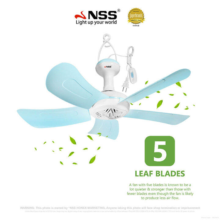 NSS ceiling fan 5 blades big portable ceiling fan home office blend ...