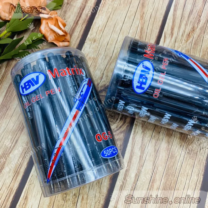 50pcs OG-5 HBW Matrix oil gel pen ball pen | Lazada PH