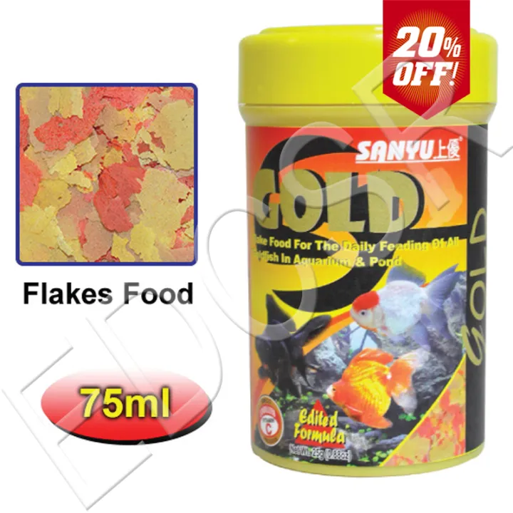 Sanyu Gold Flakes Fish Food - 75ml | Lazada PH
