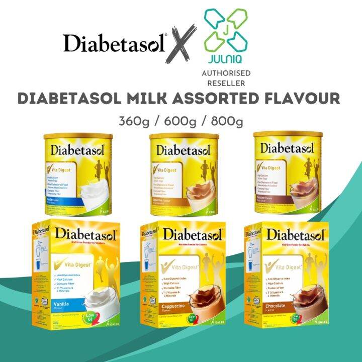 DIABETASOL MILK [ VANILLA / CHOCOLATE / CAPPUCINO] 360g / 600g / 800g | Lazada