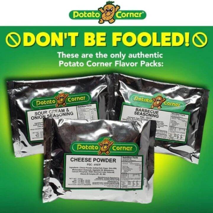 P 100 Authentic Potato Corner Powder BBQ Cheese Sour Cream | Lazada PH