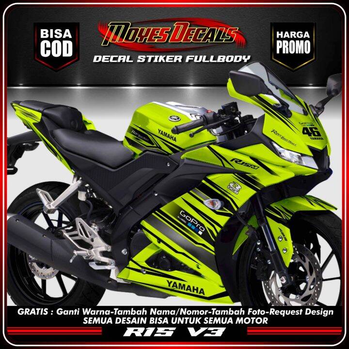 BISA COD / Decal Stiker full body R15 V3 - Decal stiker Yamaha R15 V3 ...