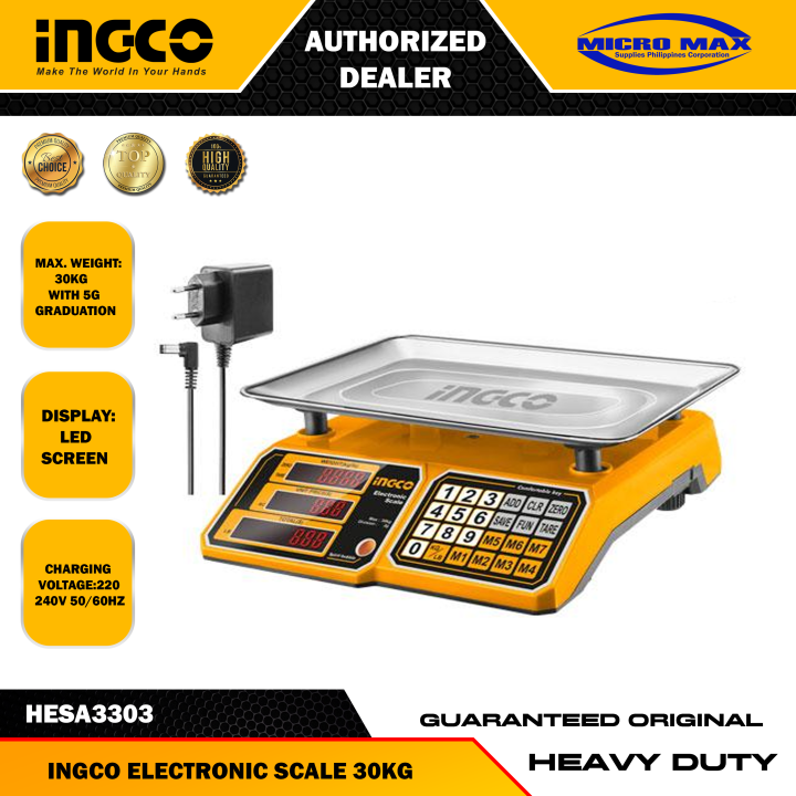INGCO ELECTRONIC SCALE 30KG - HESA3303 | Lazada PH