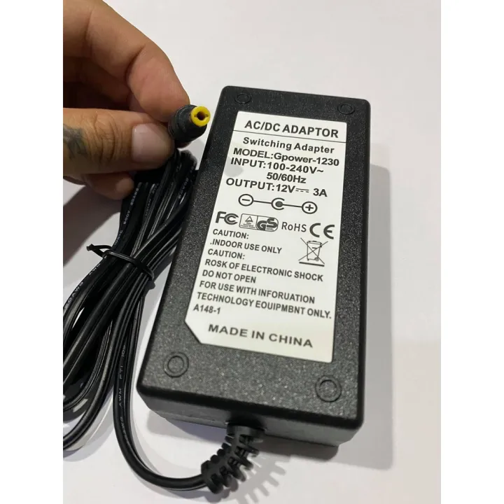 3A 12V 36WATTS AC-DC Adapter for Led Lights 12v cctv 12V Piso Wifi ...