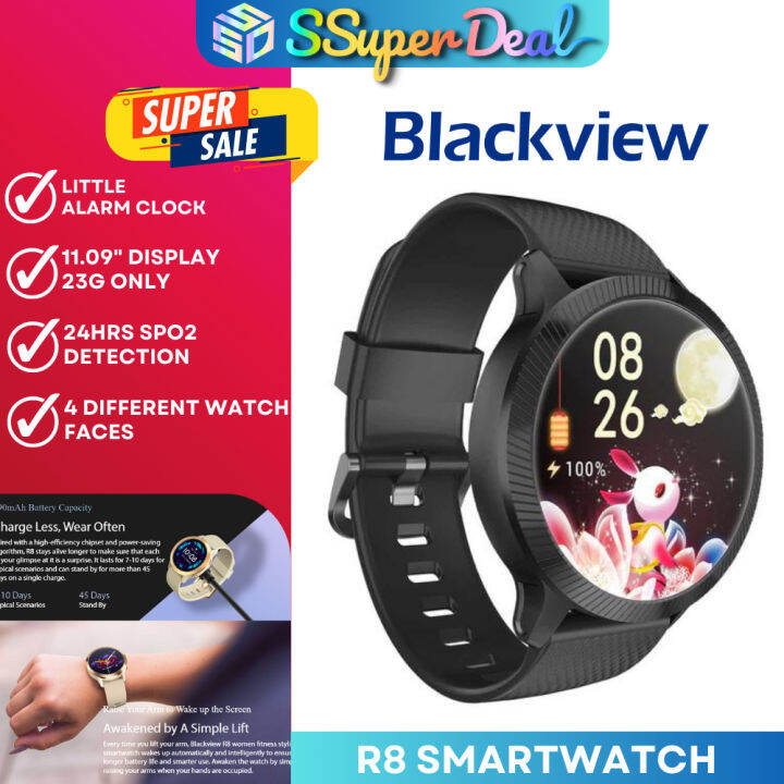 Blackview R8 Smartwatch IP68K 1.09 Inch Black with Hydrogel Film to ...