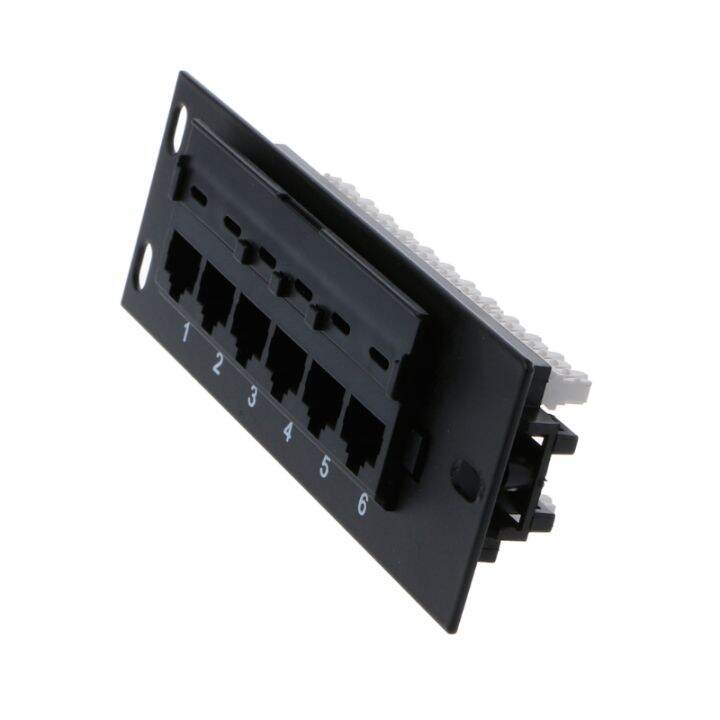 6 Ports CAT5 CAT5E Patch Panel RJ45 Networking Wall Mount Rack Mount ...
