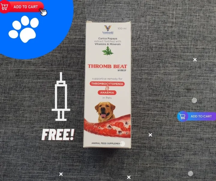 Thromb Beat Syrup for Anaemia in Pets 100ml with FREE Syringe | Lazada PH